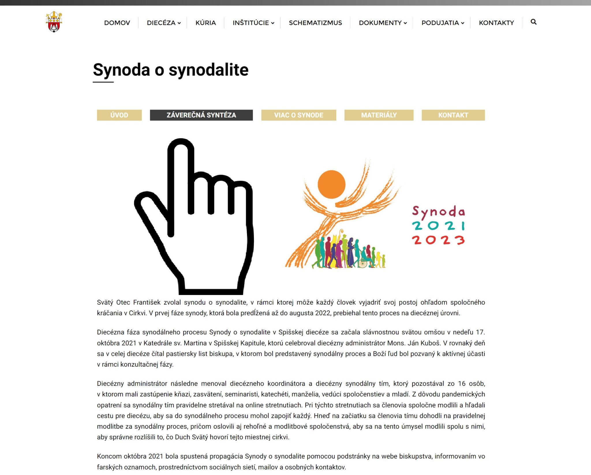 ZÁVEREČNÁ SYNTÉZA DIECÉZNEJ FÁZY SYNODY O SYNODALITE V SPIŠSKEJ DIECÉZE ...